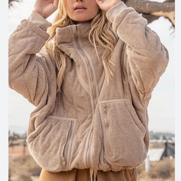 POL | Jackets & Coats | Pol Quilted Zipper Closure Jacket In Powdered ...